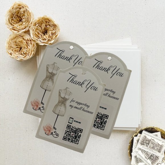 SmugyBee | Office | Qr Code Hanging Tag For Clothing Custom Hang Tags ...